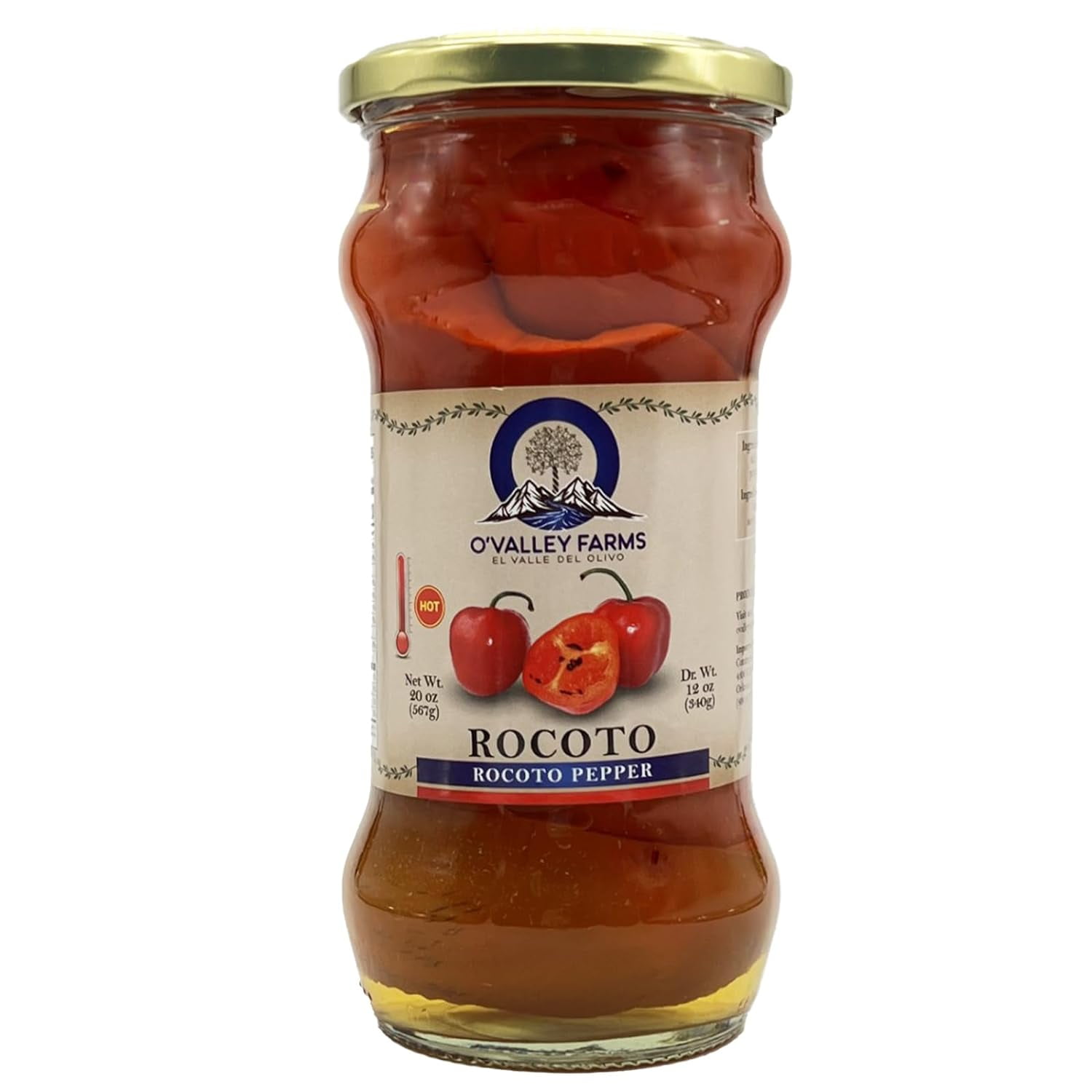 O'Valley Farms - Rocoto Pepper, Whole Red Hot Peruvian Pepper, 20 oz ...