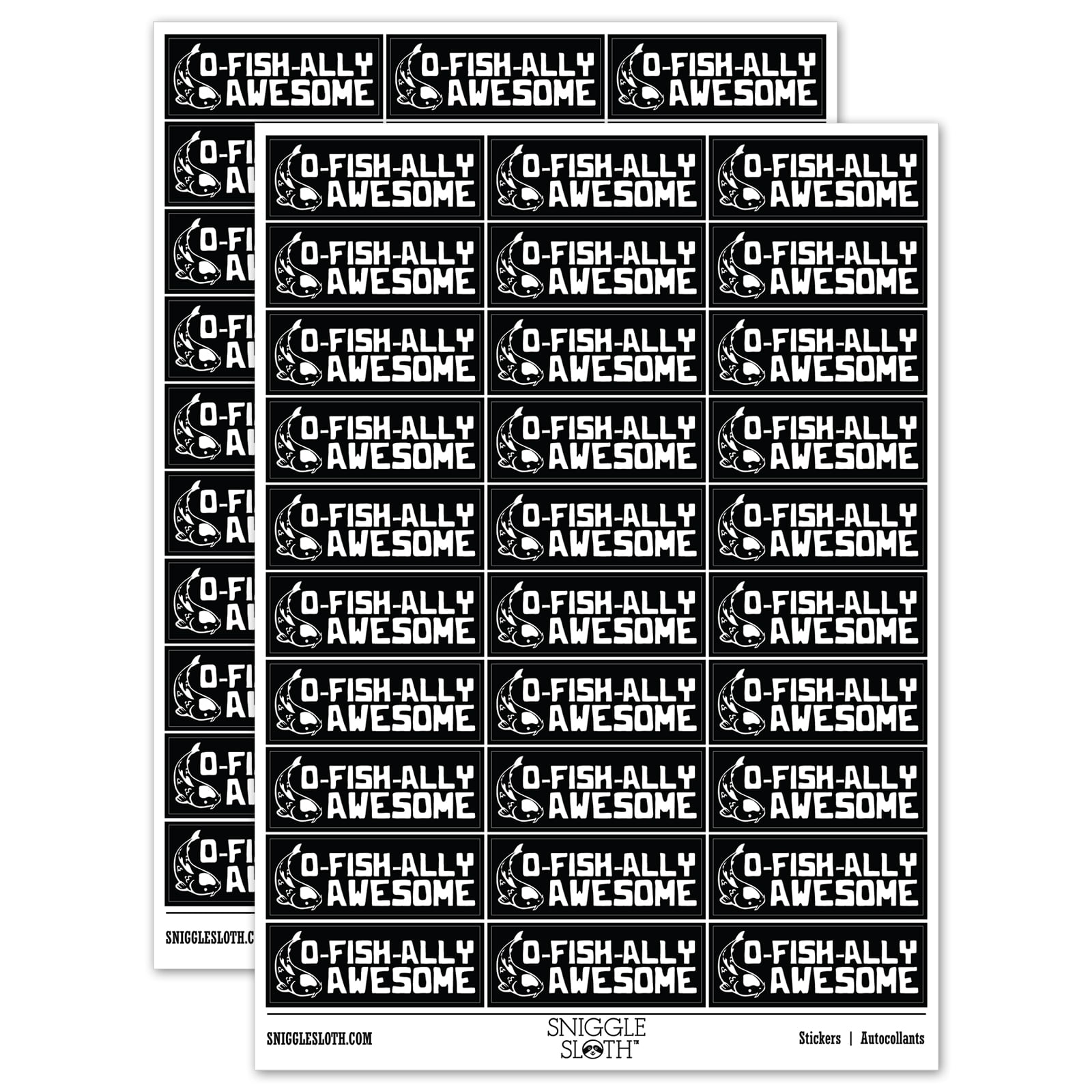 O-fish-ally Officially Awesome Koi Teacher Student School Sticker Set ...