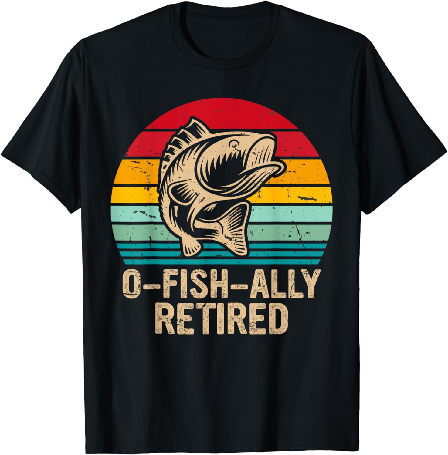 O-fish-ally Retired Retirement Fishing Vintage T-Shirt - Walmart.com