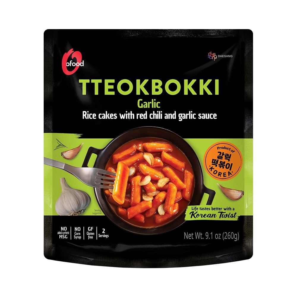 C O'Food Garlic Tteokbokki, Gluten-Free Korean Rice Cakes, Authentic ...