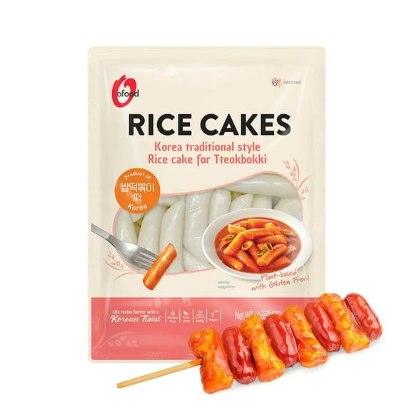 O’food Korean Rice Cakes for MDA05 Tteokbokki 17.6oz (500g) | Shelf ...