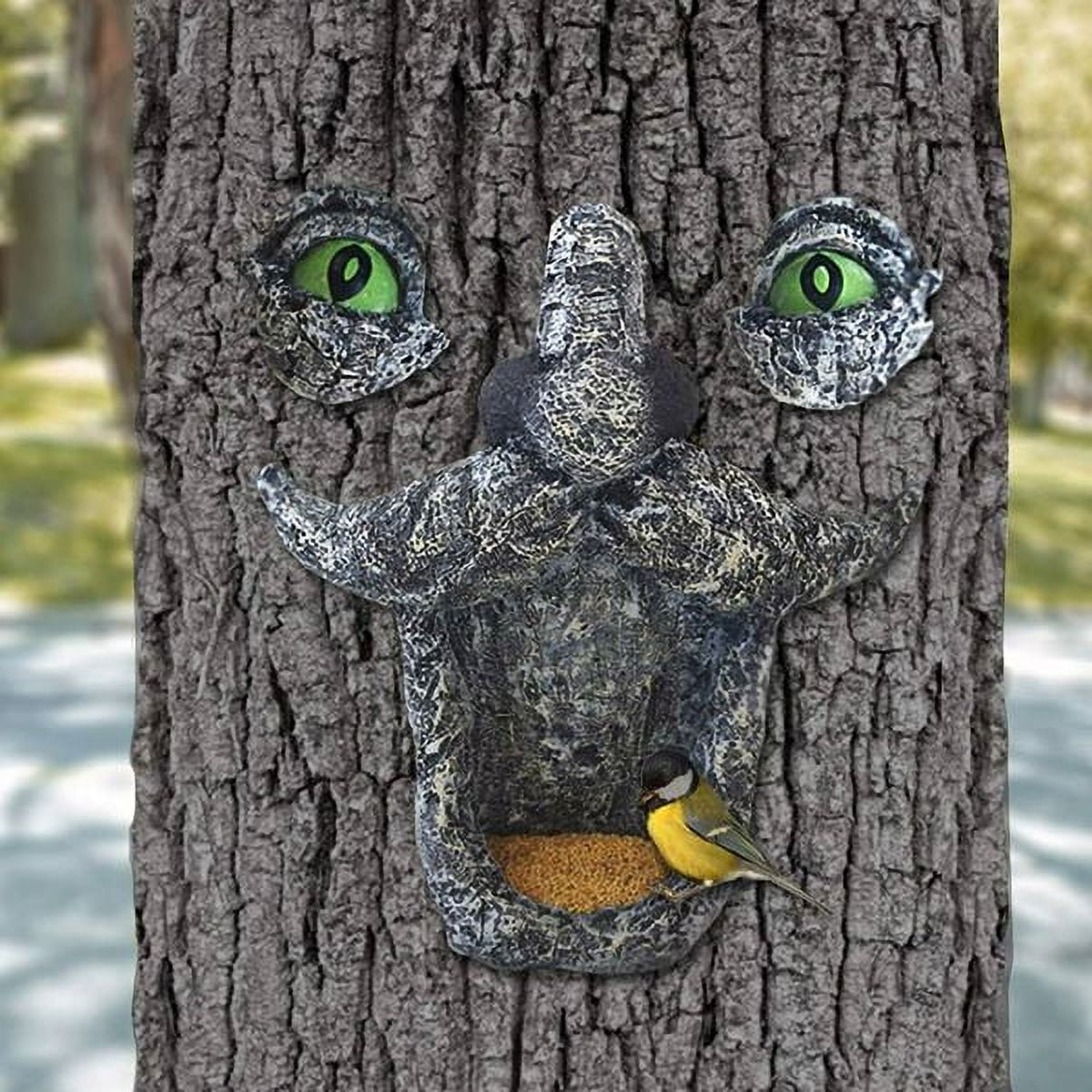 O'force Tree Face Hugger Bird Feeder Garden Peaker Yard Art Decoration ...