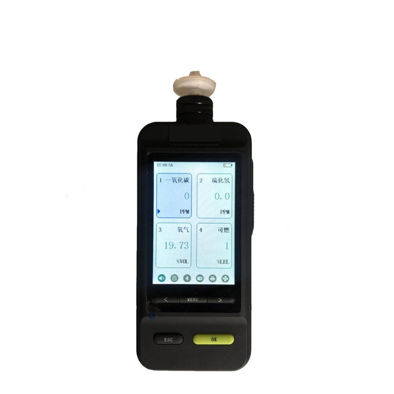 O2 Gas Detector Multifunctional Color Screen Pump Portable Oxygen Gas ...