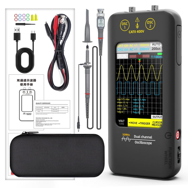 O2 Handheld Digital Oscilloscope Dual Channel Oscilloscope 50MHz Touch ...