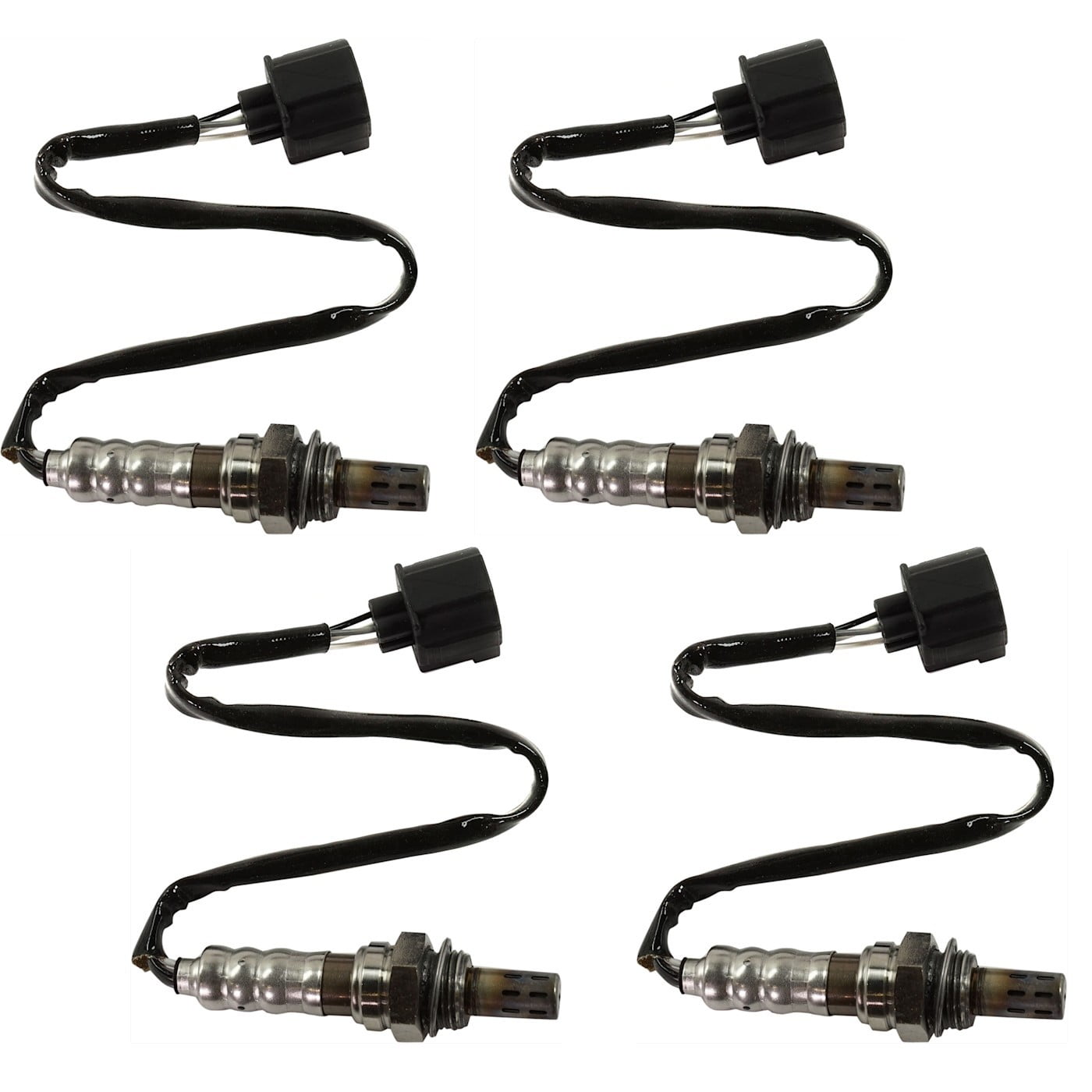O2 Oxygen Sensors Set of 4 for Driver/Passenger Side Instream ...
