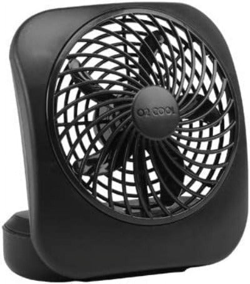 O2C FD05004BLK Black 5" 2 Speed Portable Battery Operated Fan ...