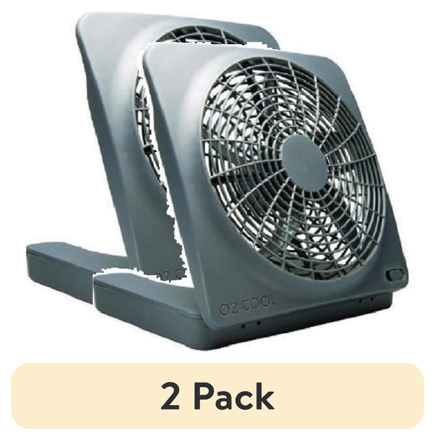 (2 pack) O2COOL 10 inch Battery or Electric Portable Fan, Camping Fan ...
