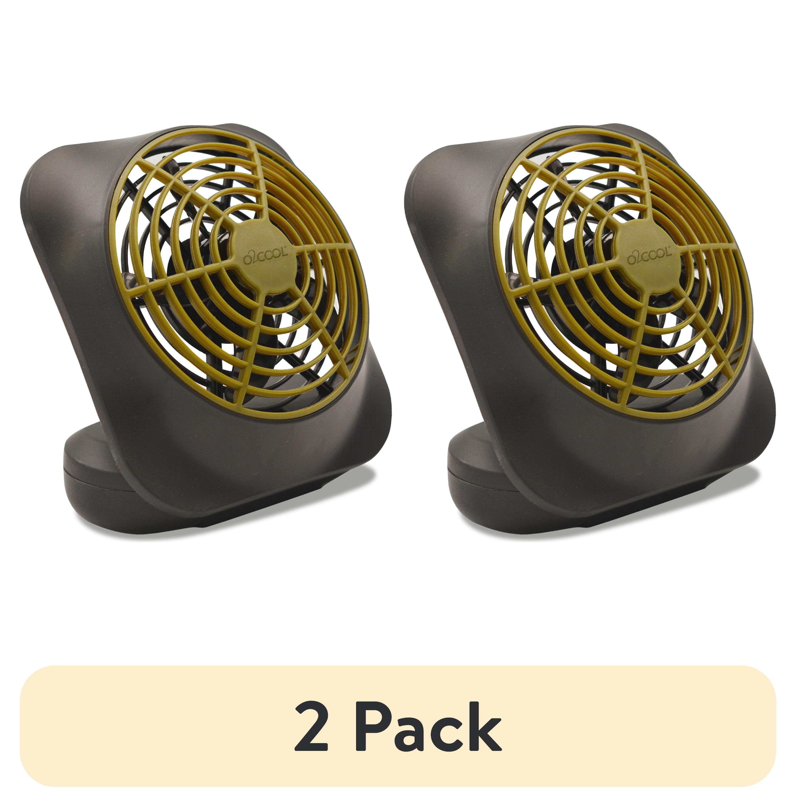 (2 pack) O2COOL 5 inch Battery Operated Portable Fan, Camping Fan, Tent ...