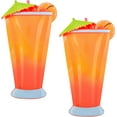 O2COOL Boca Plastic Beach Towel Clips - Multi-Color Caribbean Shape (2 ...