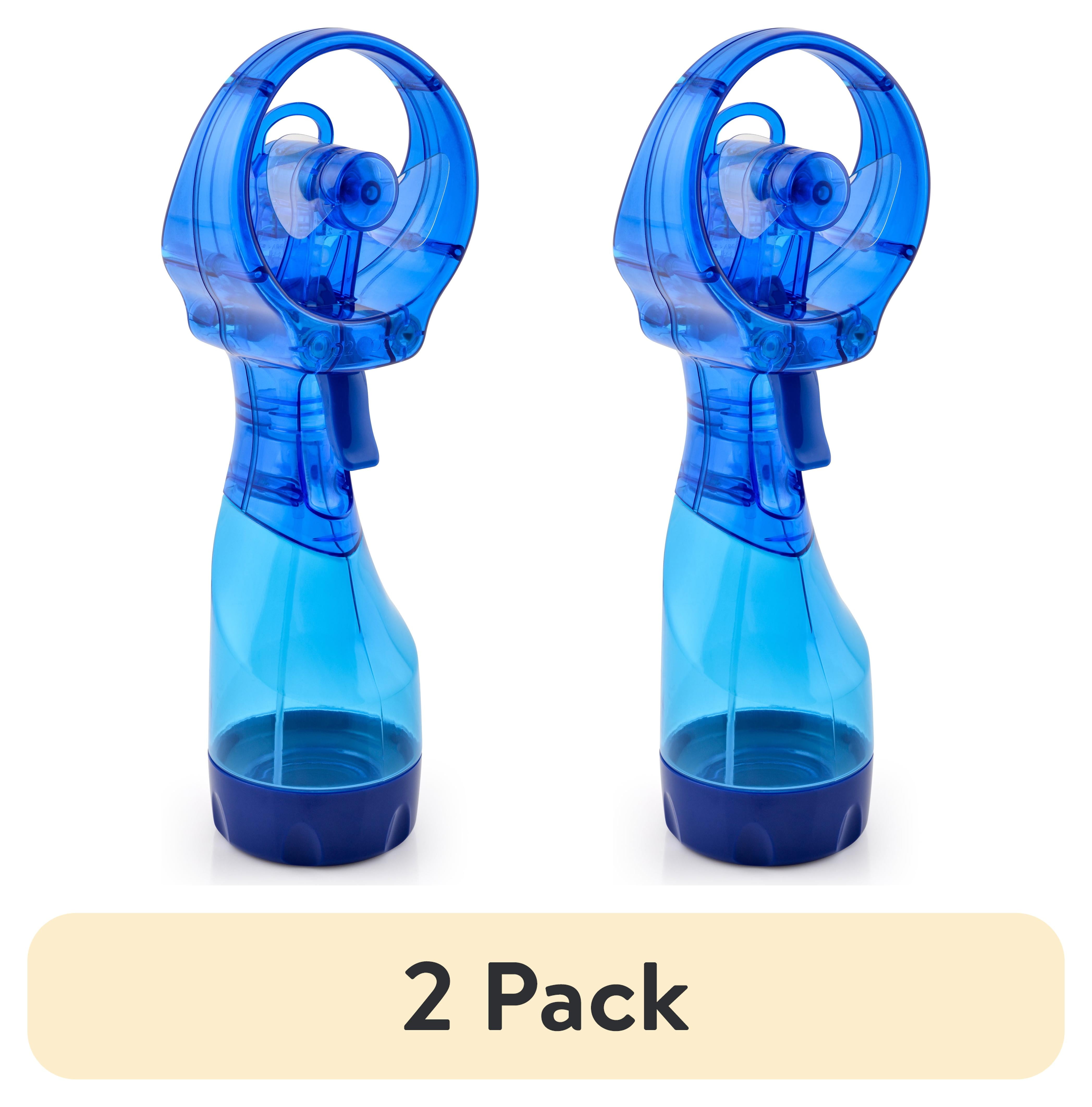 (2 pack) O2COOL Deluxe Handheld Battery Powered Water Misting Fan Blue ...