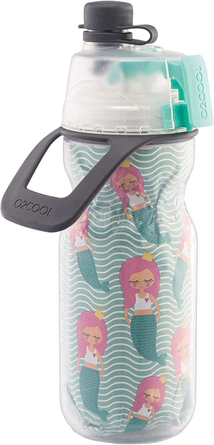 O2COOL Mist N' Sip 12 fl oz Kids Hydration No Leak Pull Top Sprout ...