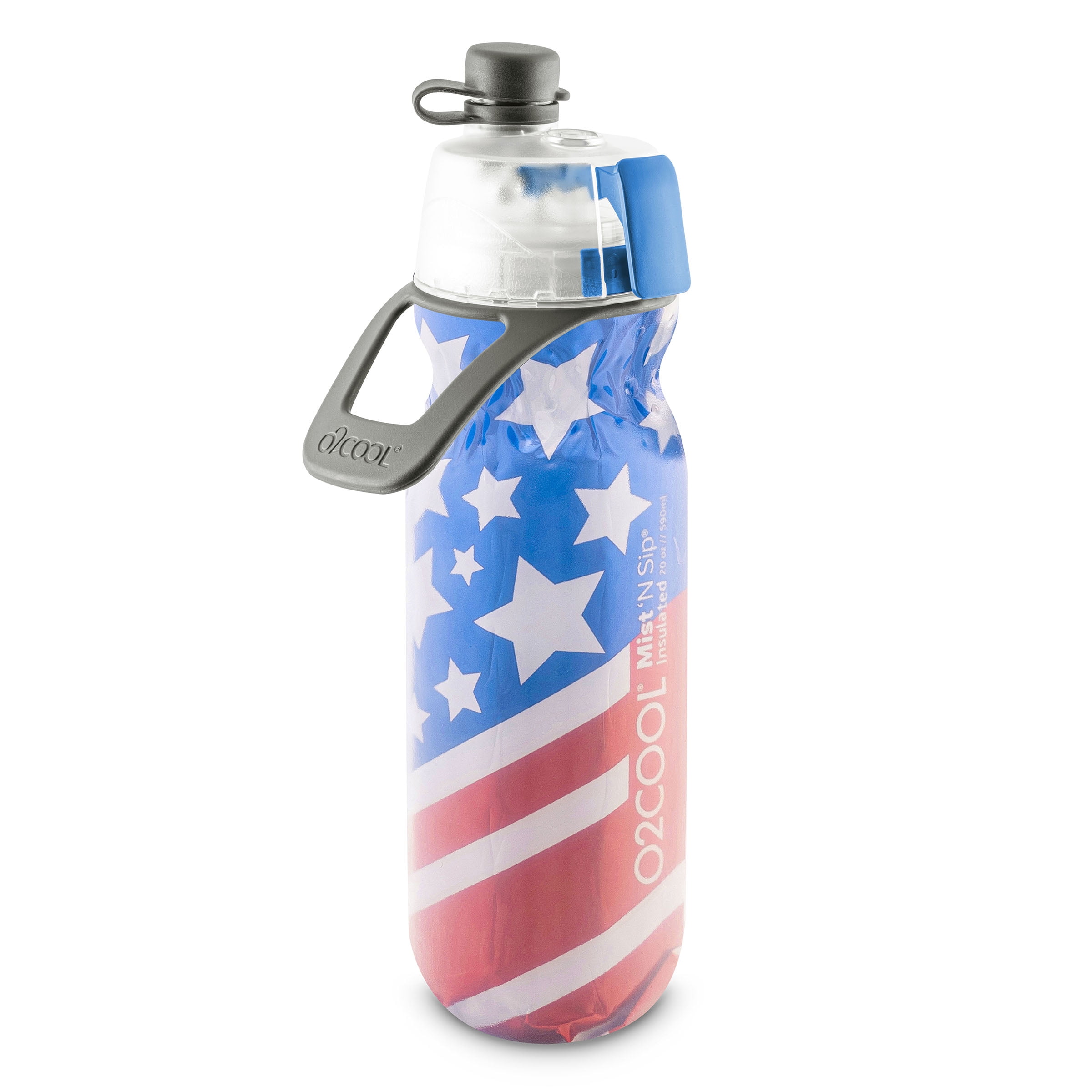 O2COOL Mist 'N Sip Water Bottle 2-in-1 Drink and Misting Function With ...