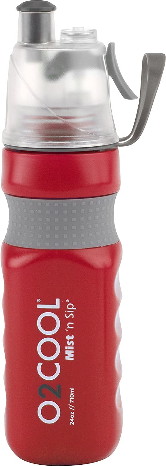 O2COOL® Power Flow Grip Band Bottle with Classic Mist 'N Sip® Top 24 oz ...