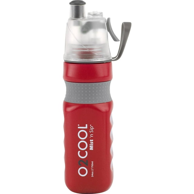 O2COOL® Power Flow Grip Band Bottle with Classic Mist 'N Sip® Top 24 oz ...