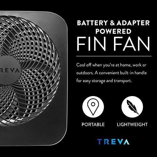 O2COOL Treva 10-Inch Portable Desktop Air Circulation Battery Fan - 2 ...