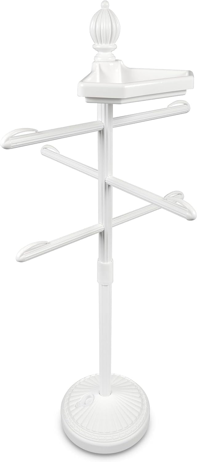 O2COOL White Finish Pool & Spa Valet, Adjustable Pool & Patio Towel ...