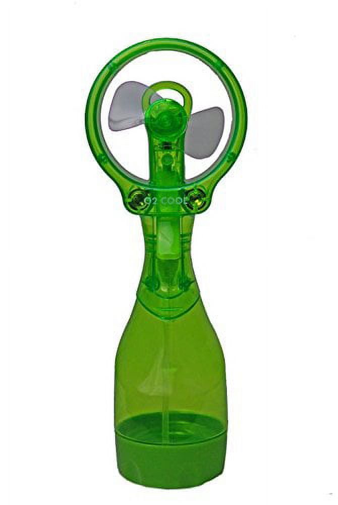 O2Cool 8101 Deluxe Battery-Operated Handheld Water-Misting Fan, Green ...
