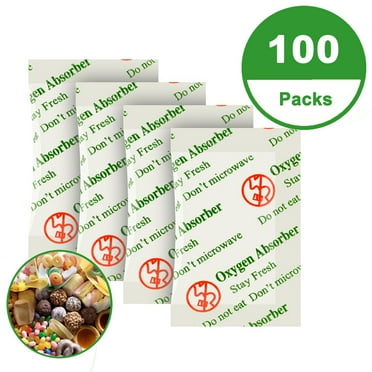 FoodVacBags 100cc O2 Out Oxygen Absorbers, 100 Pack (2 x 50 Packets ...
