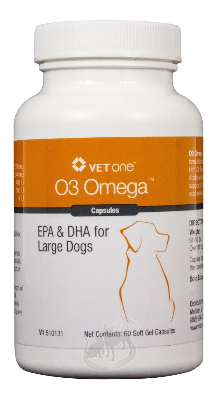 O3 Omega Canine Fish Oil Supplement, Large Dog Soft Gel Capsules [EPA ...