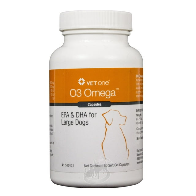 O3 Omega Canine Fish Oil Supplement, Large Dog Soft Gel Capsules [EPA ...