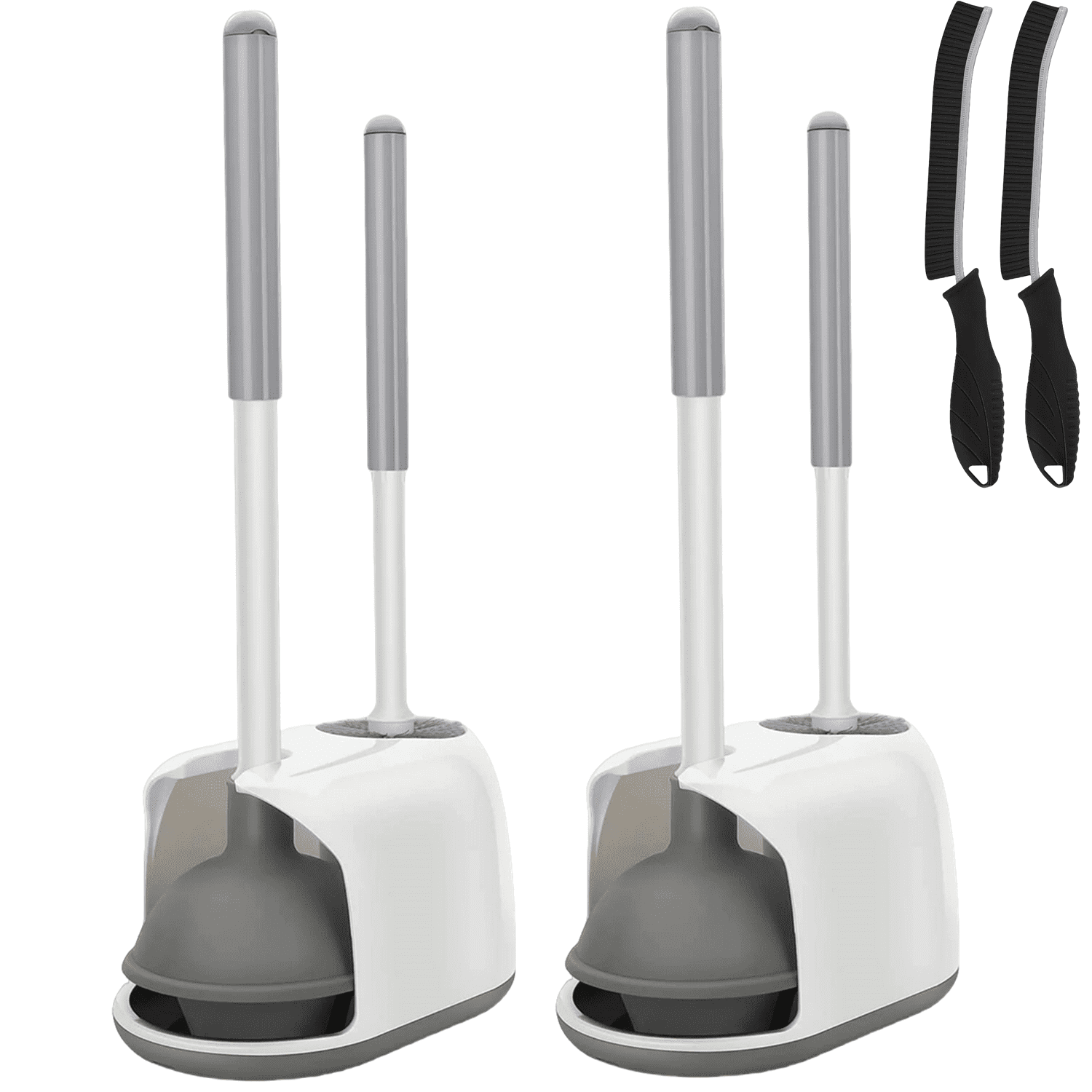 OAENAU Toilet Brush and Plunger Set, Toilet Plungers for Bathroom Heavy ...