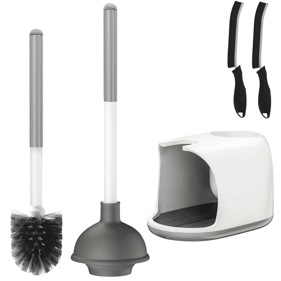 Toilet Brush and Plunger Set, Toilet Plungers for Bathroom Heavy Duty ...