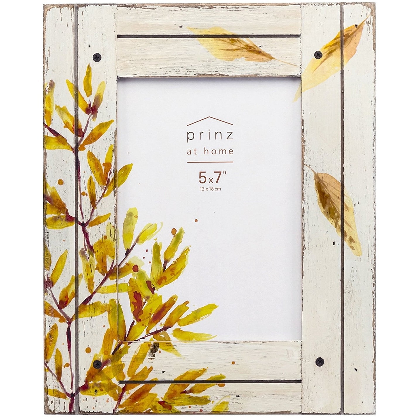 OAK RIDGE Wood Frame w Leaf Printed Design by Prinz - 5x7 - Walmart.com