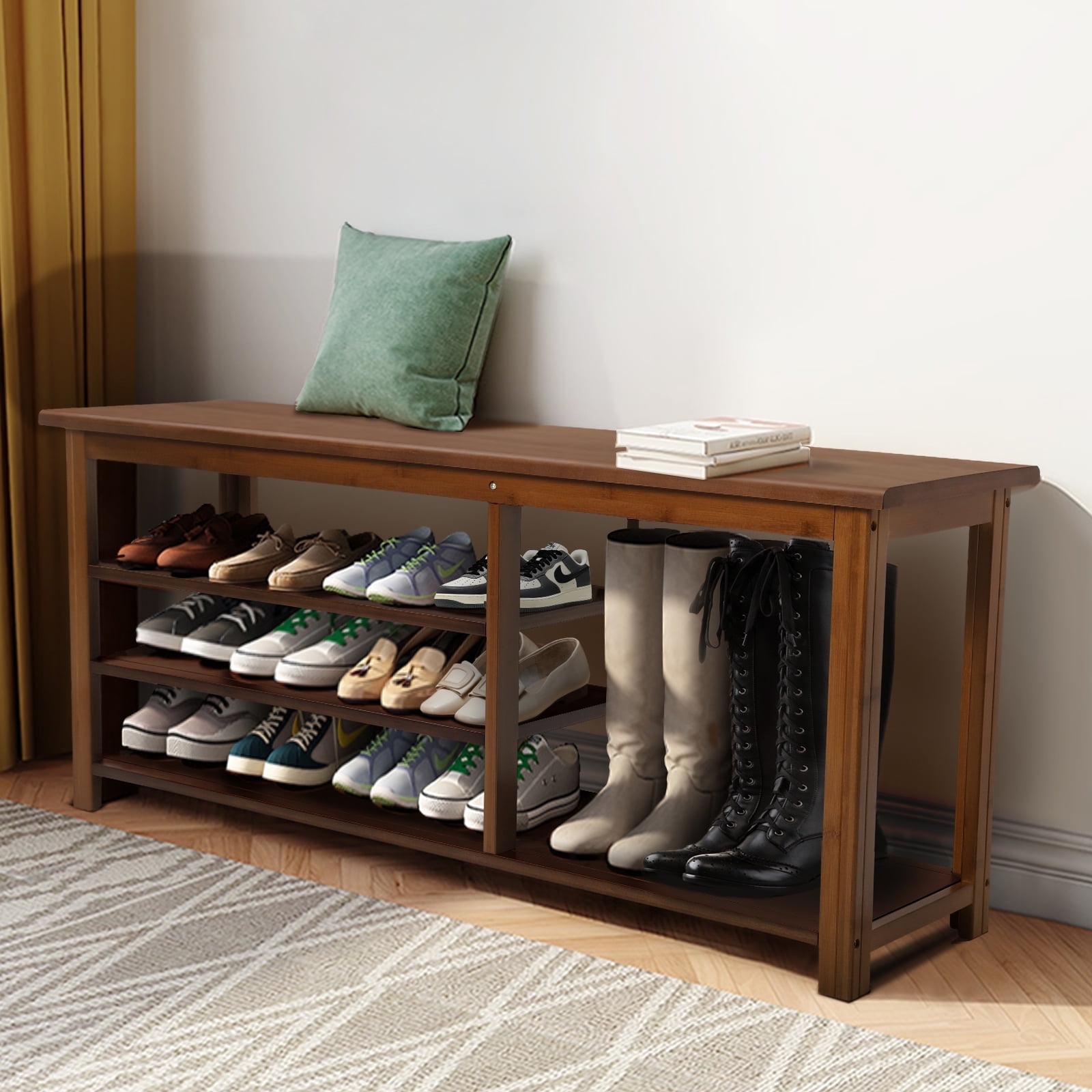 Free Shipping! OAKHAM 47" Shoe Storage Bench, Adjustable Height 3 ...