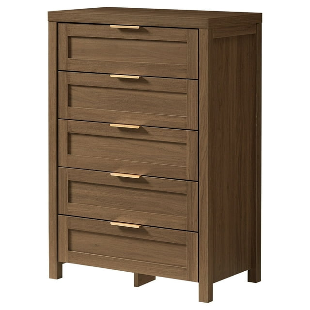 OAKHAM 5 Drawer Dresser, Modern Wooden Chests of Drawers, Tall Dressers ...