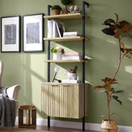 Beautiful Fluted 3-Shelf Bookcase with Storage Cabinet by Drew ...