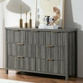 OAKHAM 7 Drawer Dresser, Fluted Wide Chest of Drawers for Bedroom ...