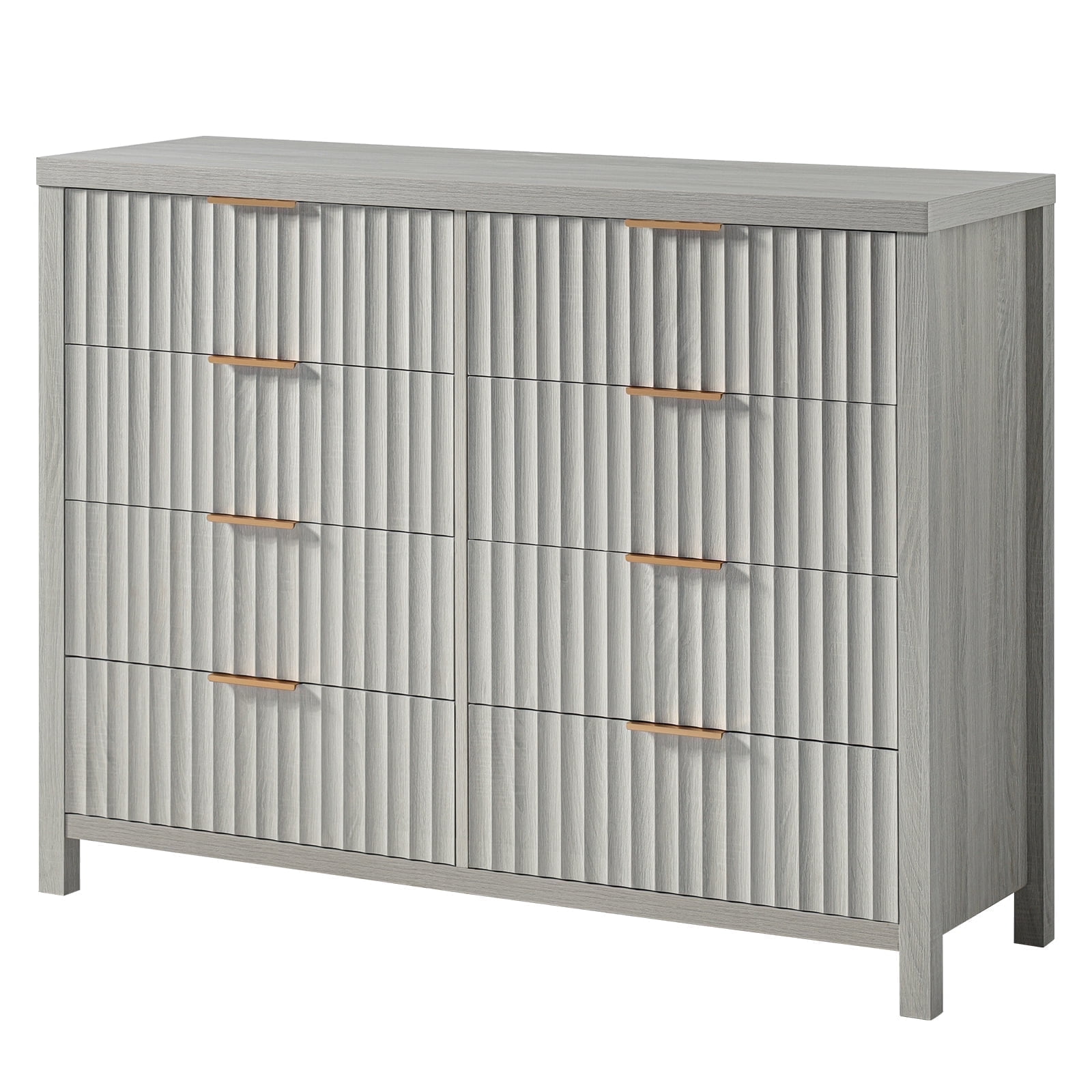 OAKHAM Modern Solid Wood 8 Drawer Dresser, Wide Chest of Drawers for ...