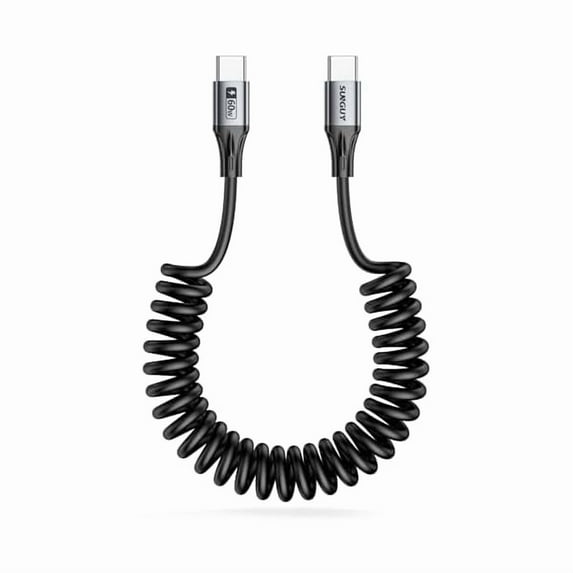 OAO Coiled USB C to USB C Cable, 60W [1.3FT-3.3FT] USBC to USBC Android ...