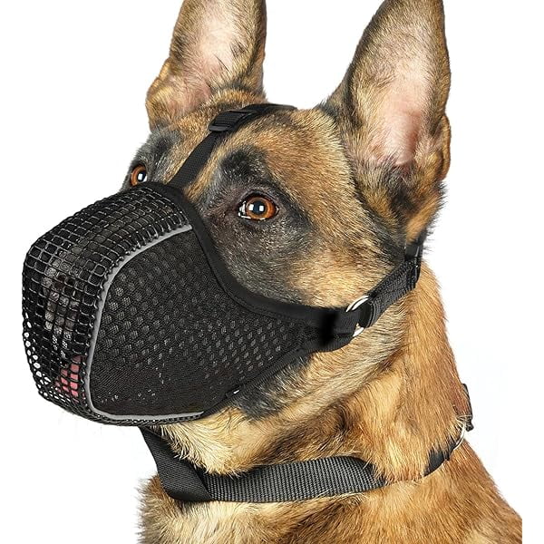 OAO Dog Muzzle, Mesh Reflective Muzzle for Small Medium Large Dogs in ...