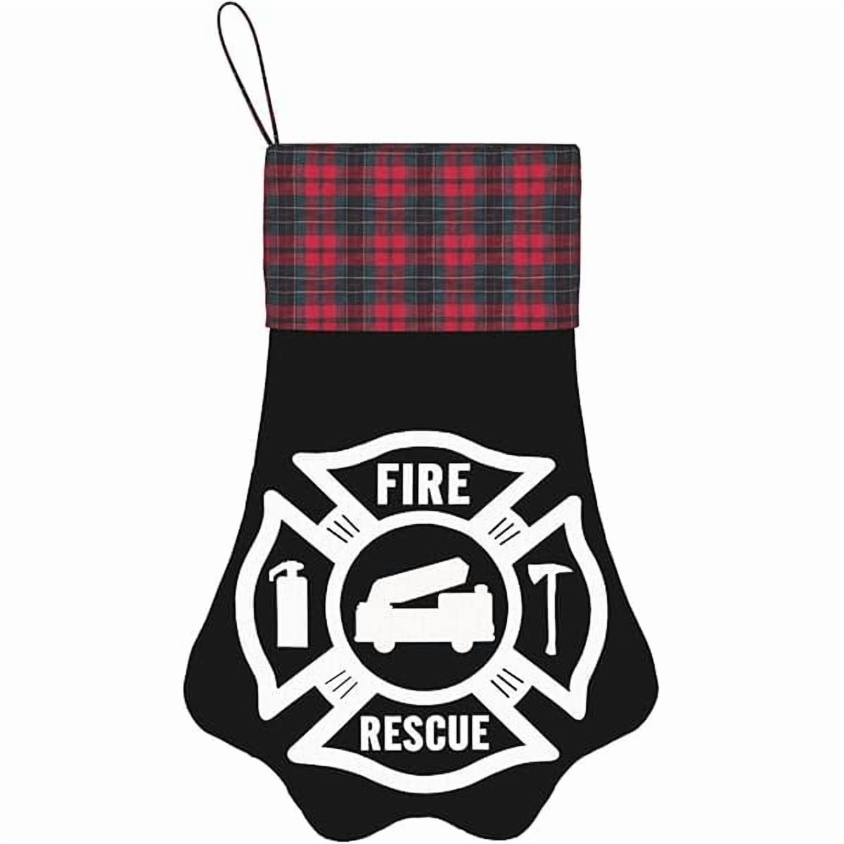 OAO Firefighter Fire Rescue 17inch*11.8 Inch Christmas Stockings with ...