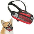 OAO Soft Mesh Dog Muzzle with Reflective Strap - Lightweight Muzzle ...