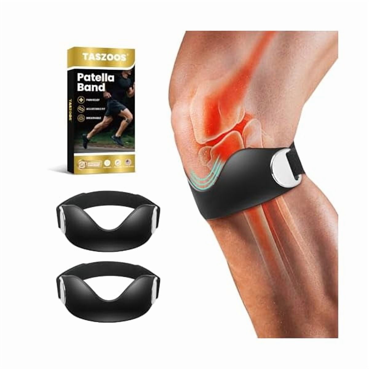 OAO TAZSOOS Patellar Tendon Support Strap - 2 Pcs Adjustable Non-Slip ...