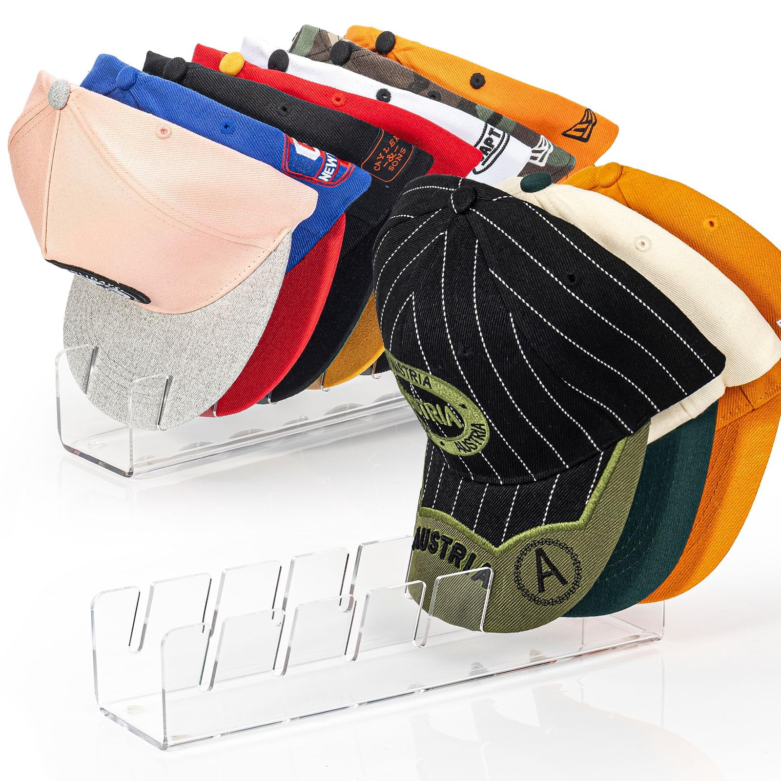 OAPRIRE Hat Stand for Baseball Caps, No-Install Acrylic Hat Organizer ...