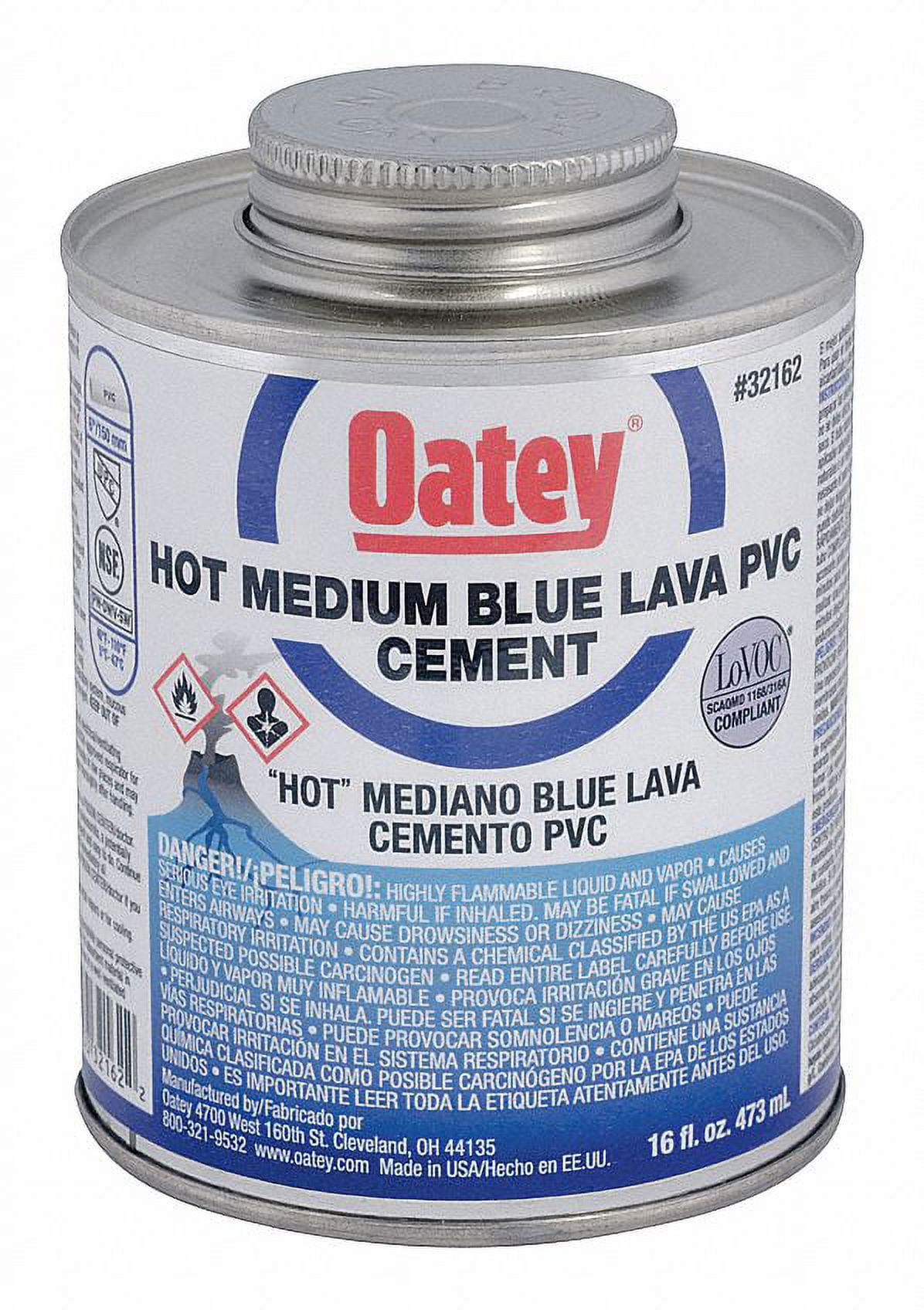 OATEY COMPANY 32162 16OZ Blue Lav PVC Cement - Walmart.com