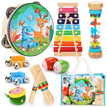 Melissa & Doug Music Makers 7-Piece Wooden Musical Instrument Set ...