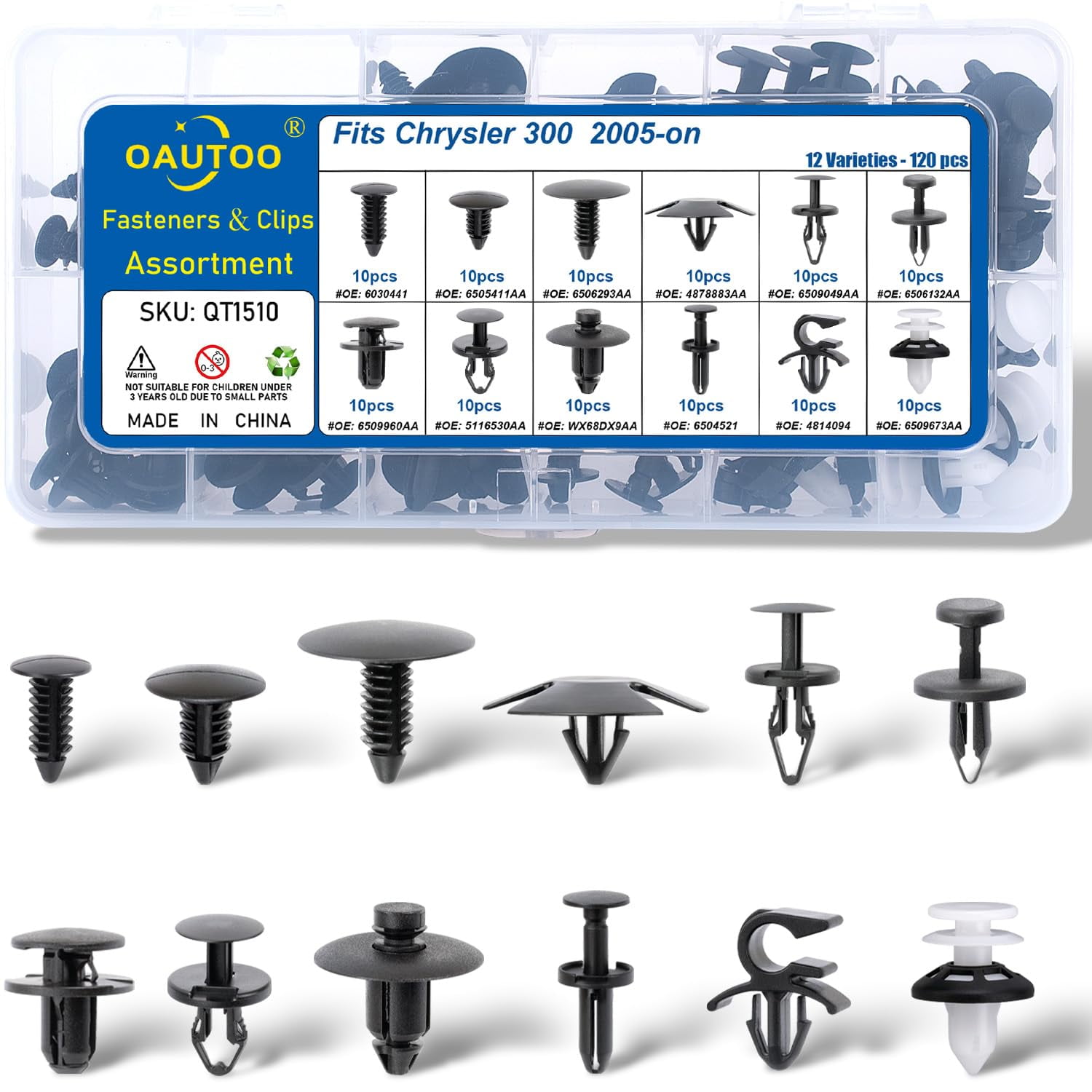 OAUTOO 120pcs fits Chrysler SSF20 300 2005-On Body Interior and ...