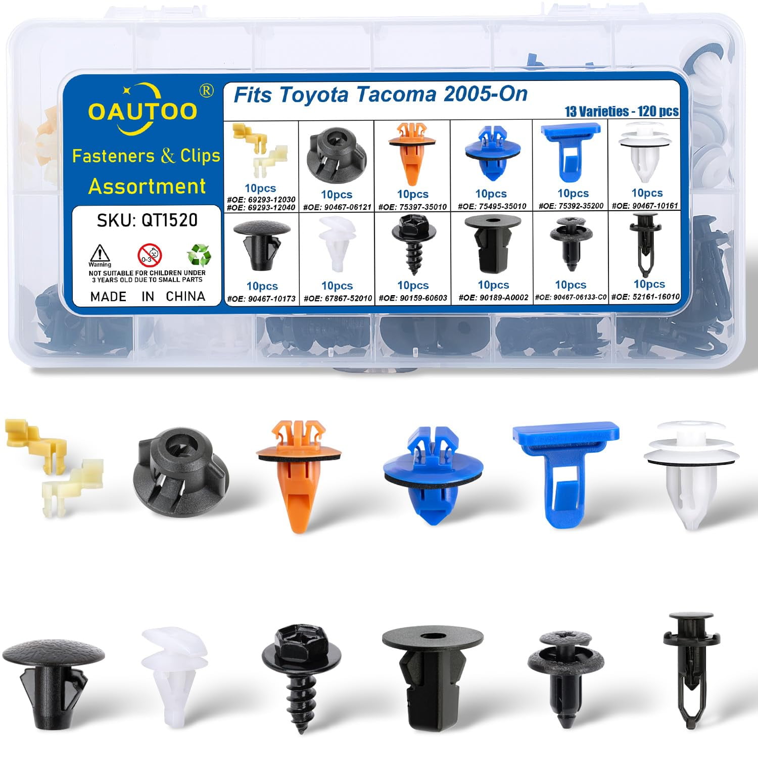 OAUTOO 120pcs fits Toyota SSF20 Tacoma 2005-On Body Interior and ...