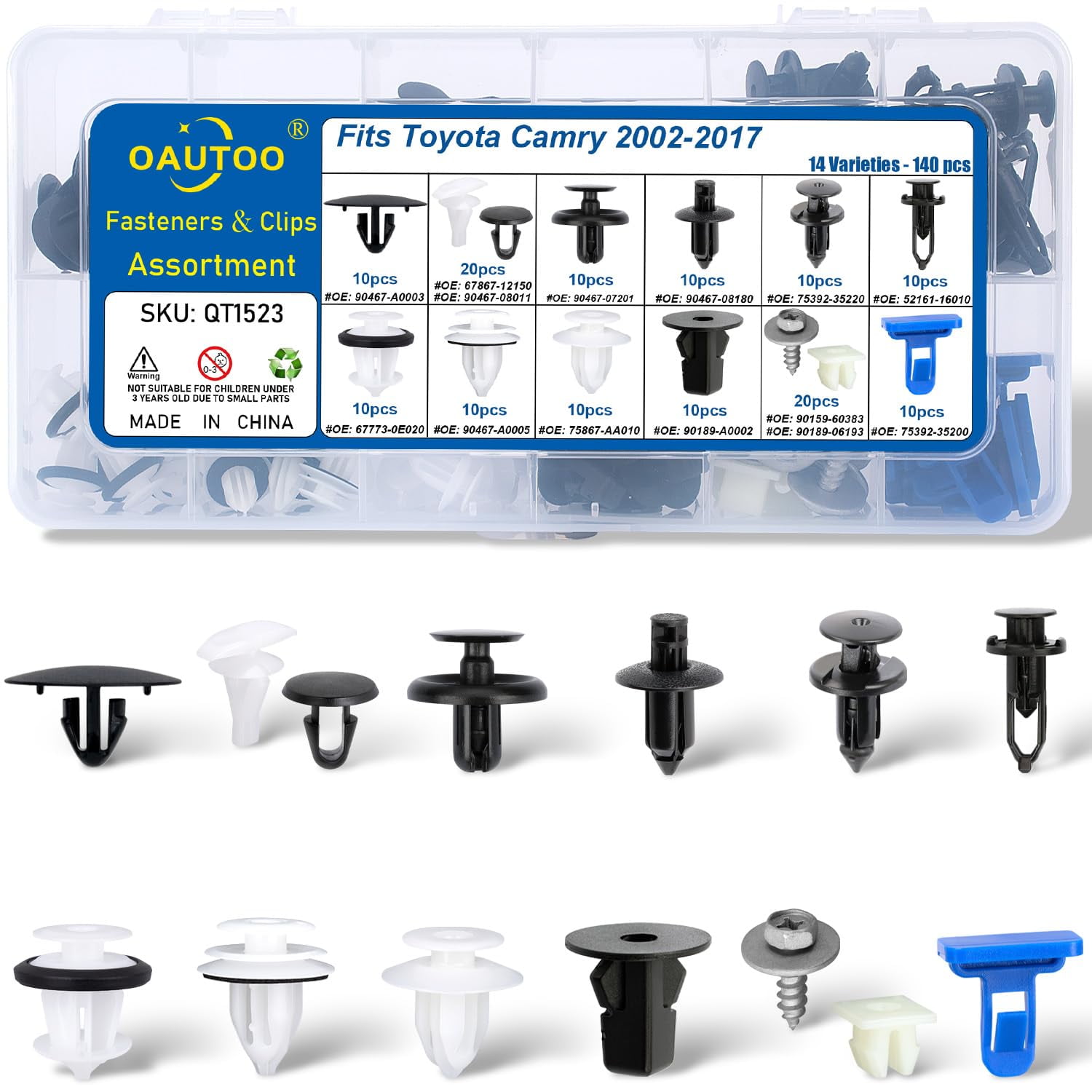 OAUTOO 140pcs fits Toyota Camry 2002-2017 Body Interior and Exterior ...