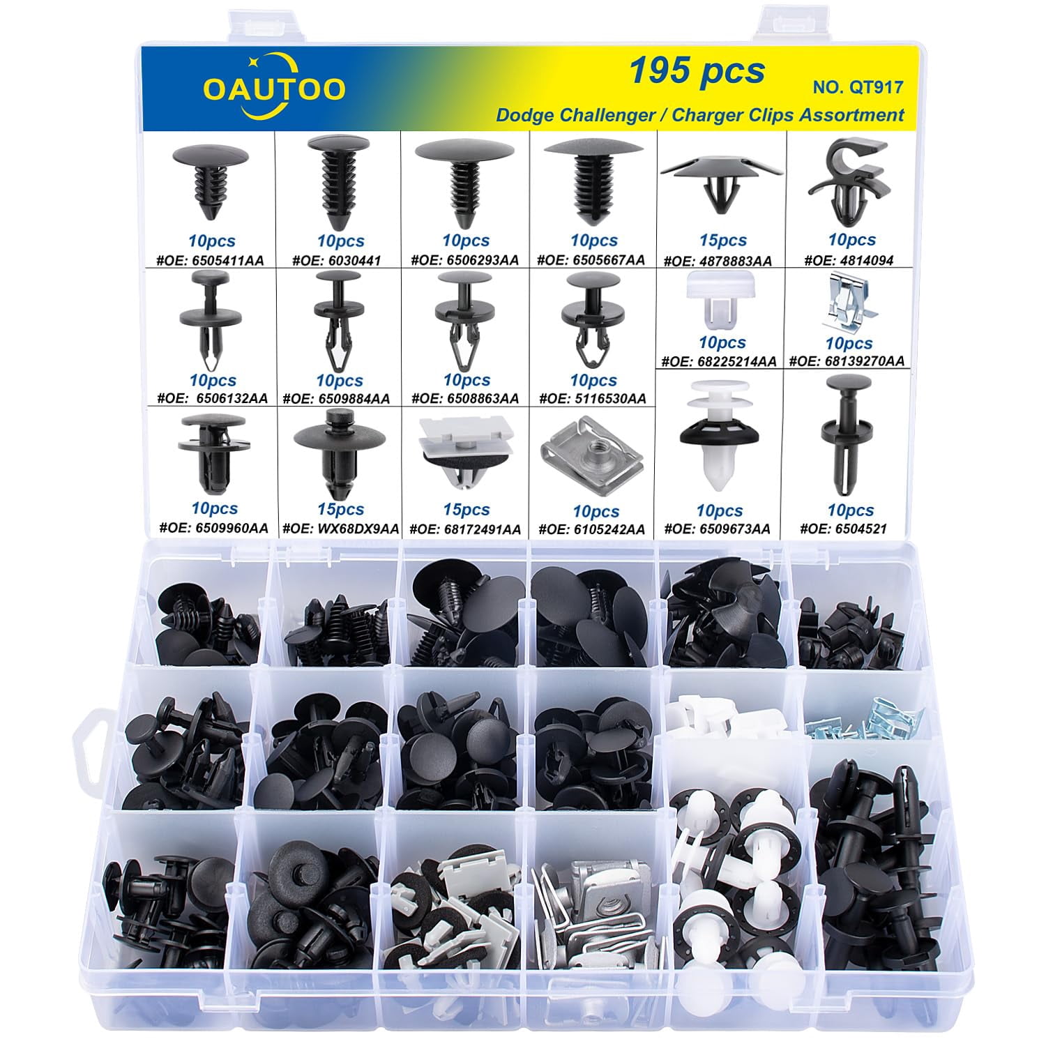 OAUTOO 195pcs for Dodge MMF7 Challenger Charger 2006-On Auto Body ...
