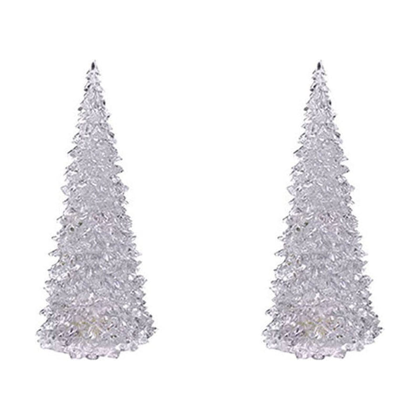 OAVQHLG3B 2Pcs Night Light Christmas Tree Colorful Led Acrylic Lighted ...