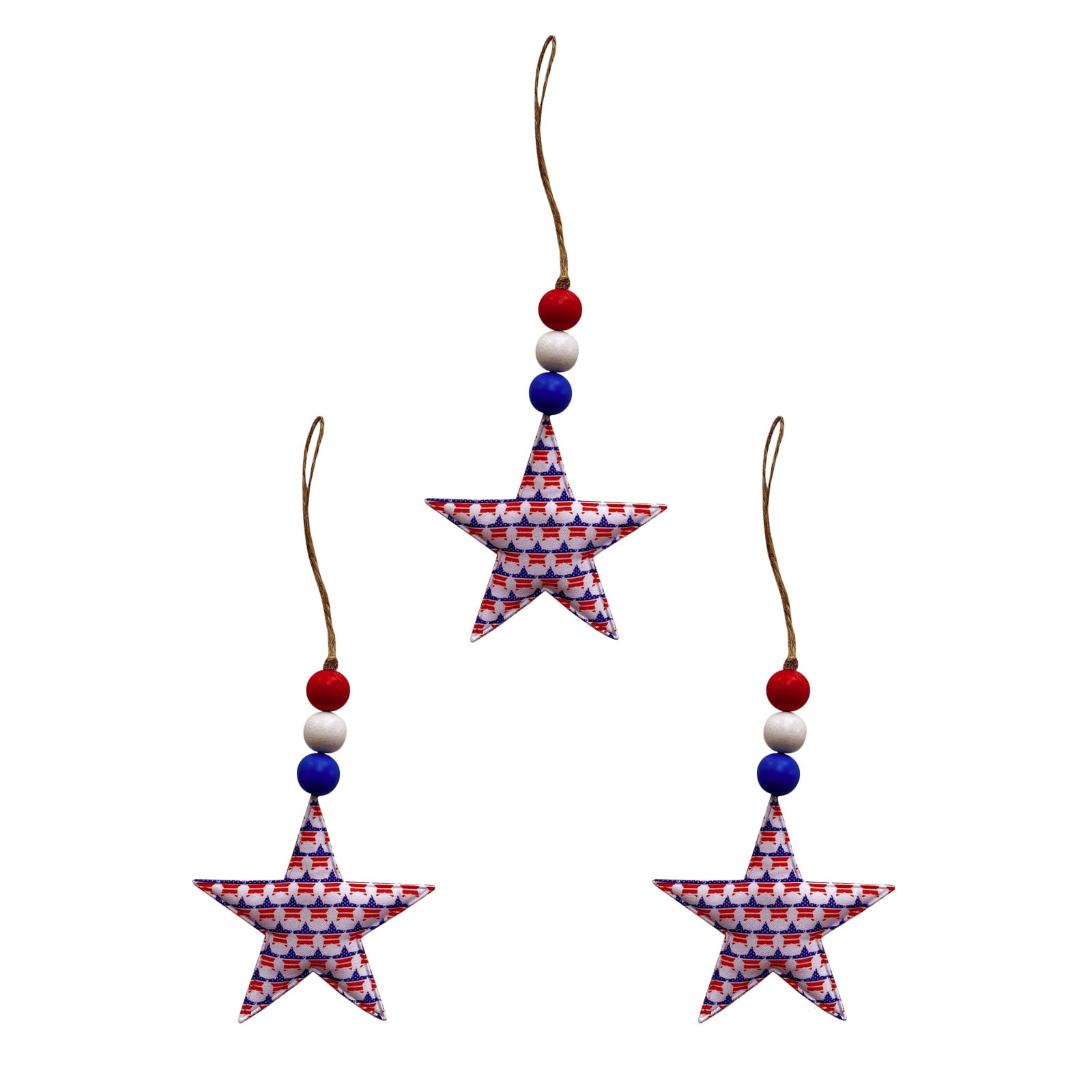 OAVQHLG3B 3 Pieces Independence Day Hanging Star 4th of July Patriotic ...