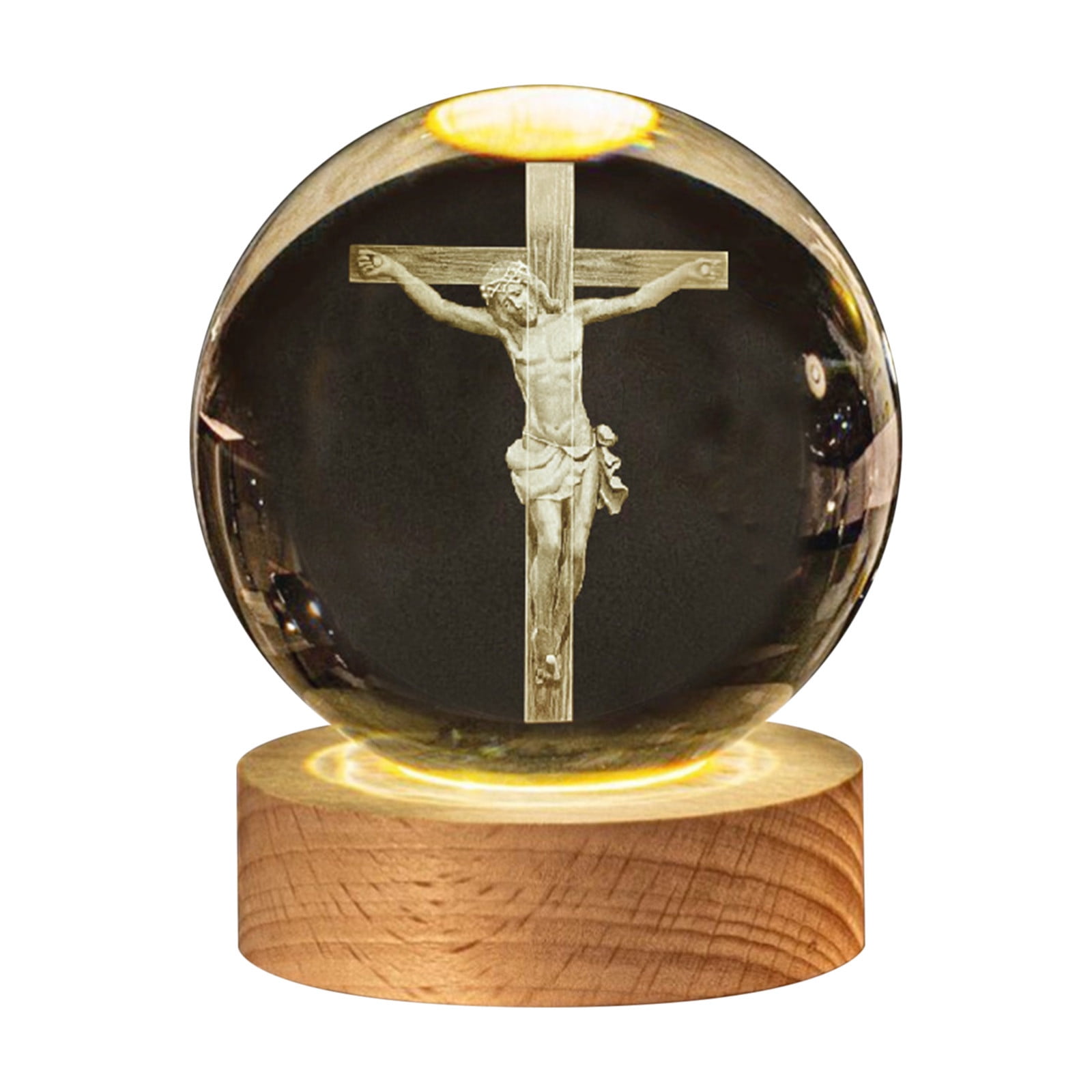 OAVQHLG3B 3D Engraved Crystal Jesus Holy Family Statue Figurine, 3D ...