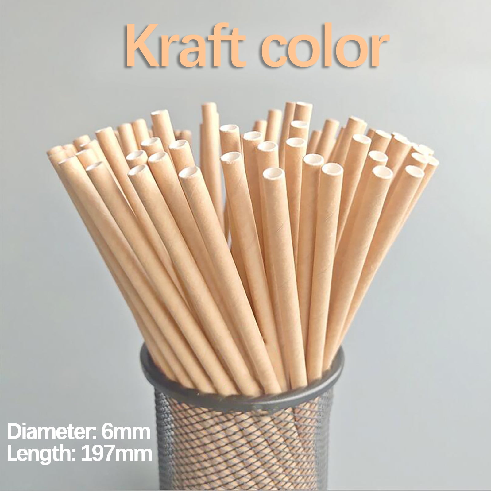 Oavqhlg3b 50 Pack Biodegradable Paper Straws Eco Friendly Biodegradable
