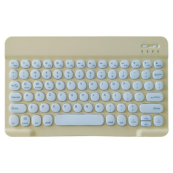 OAVQHLG3B Bluetooth Keyboard Round Cap Keyboard Portable Mini BT ...