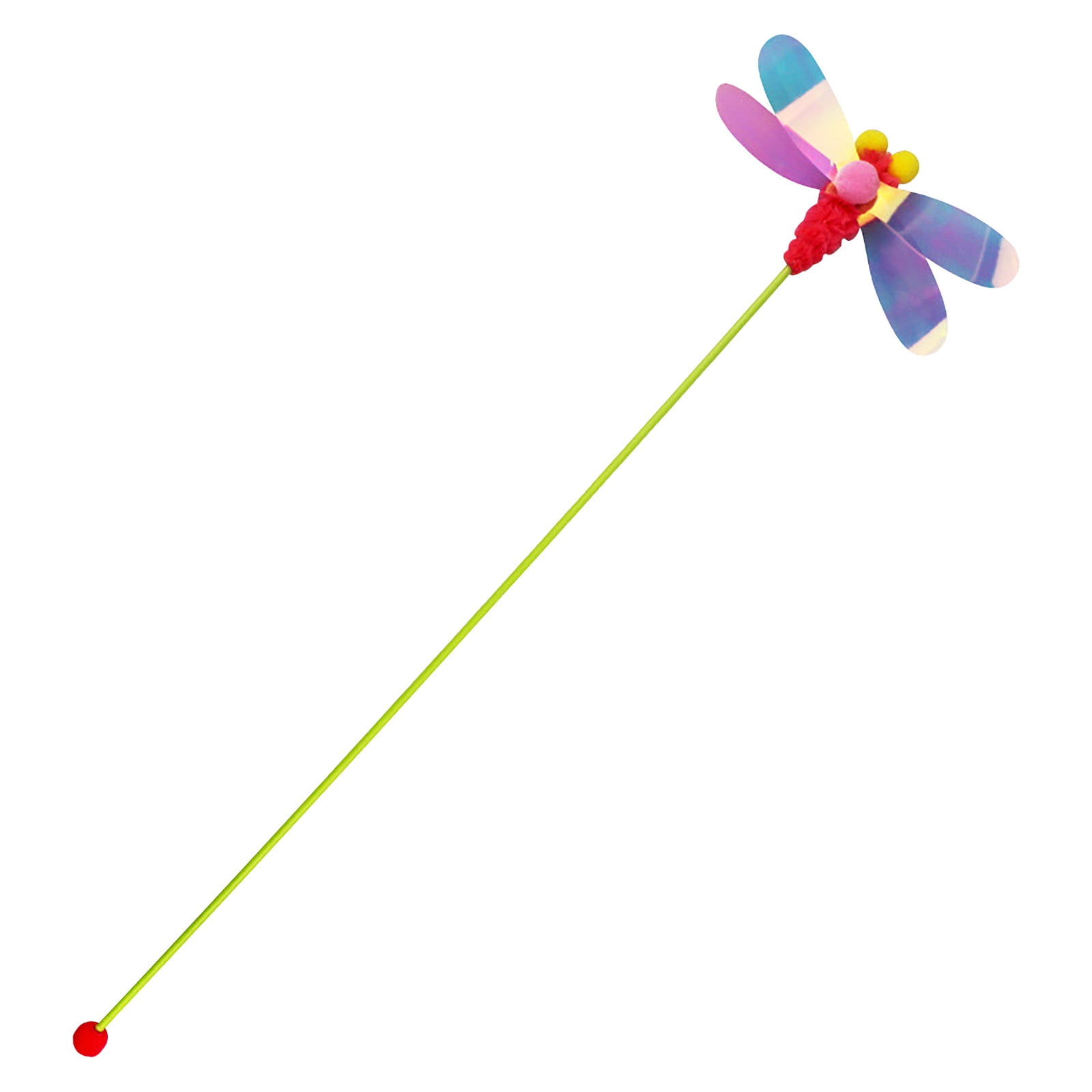 OAVQHLG3B Interactive Cat Wand Toy with Feather Teaser and Fabric Stick ...